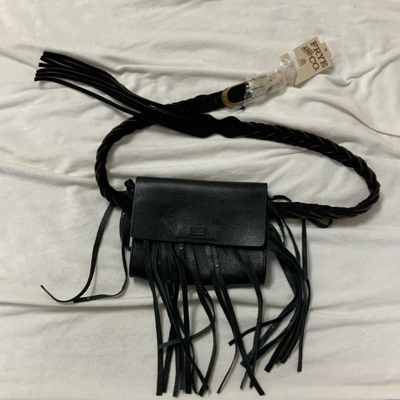 Frye | Bags | Frye Black Leather Fringe Crossbody Bag | Poshmark